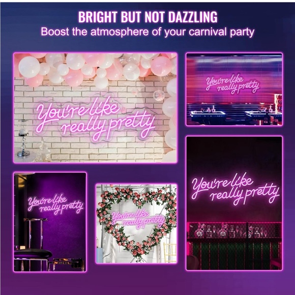 Accessories | Nwt Youre Like Really Pretty Neon Sign 275 X 12 Pink Led ...